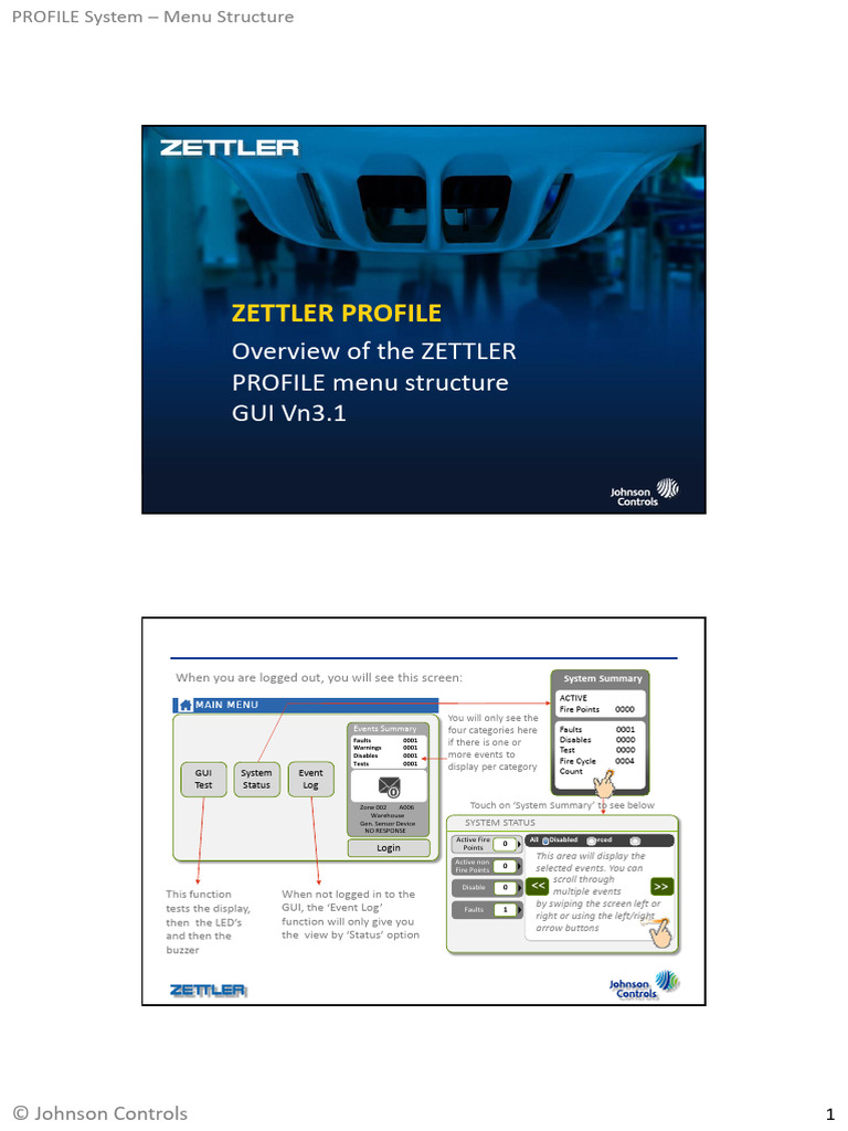 ZETTLER PROFILE Menu Structure Overview | PDF | Menu (Computing ...