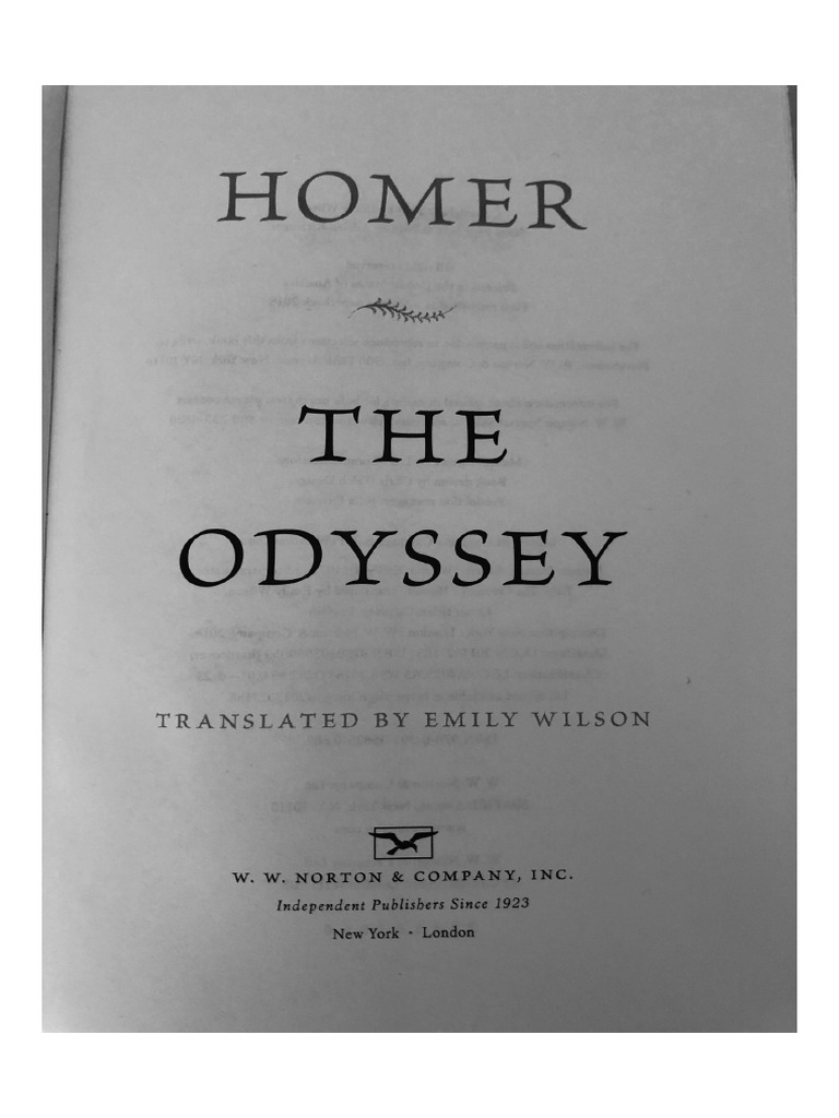The Odyssey Book 9 - Wilson Translation | PDF