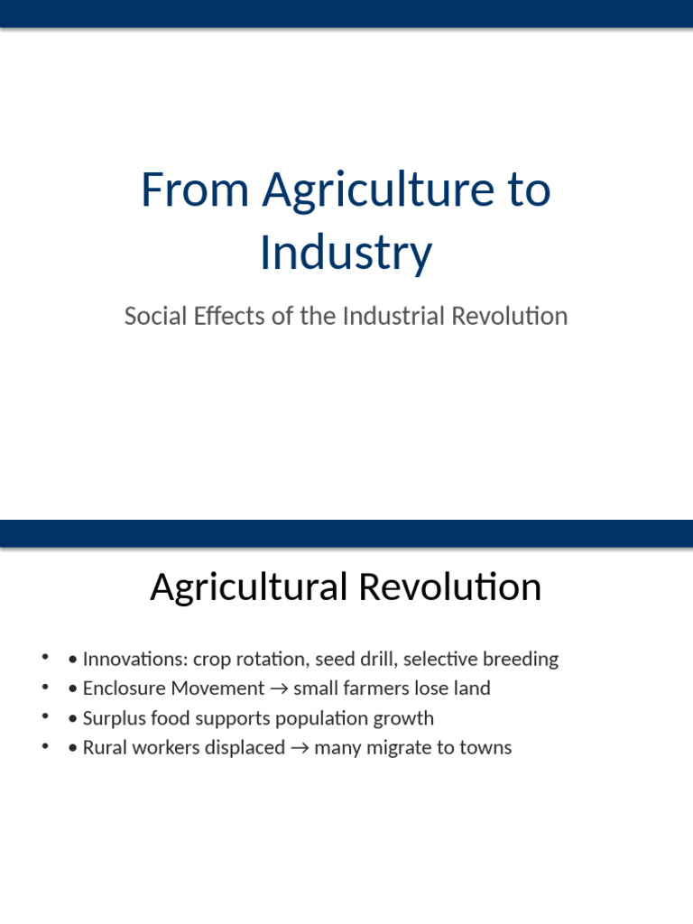 Agriculture To Industry Social Effects Enhanced | PDF