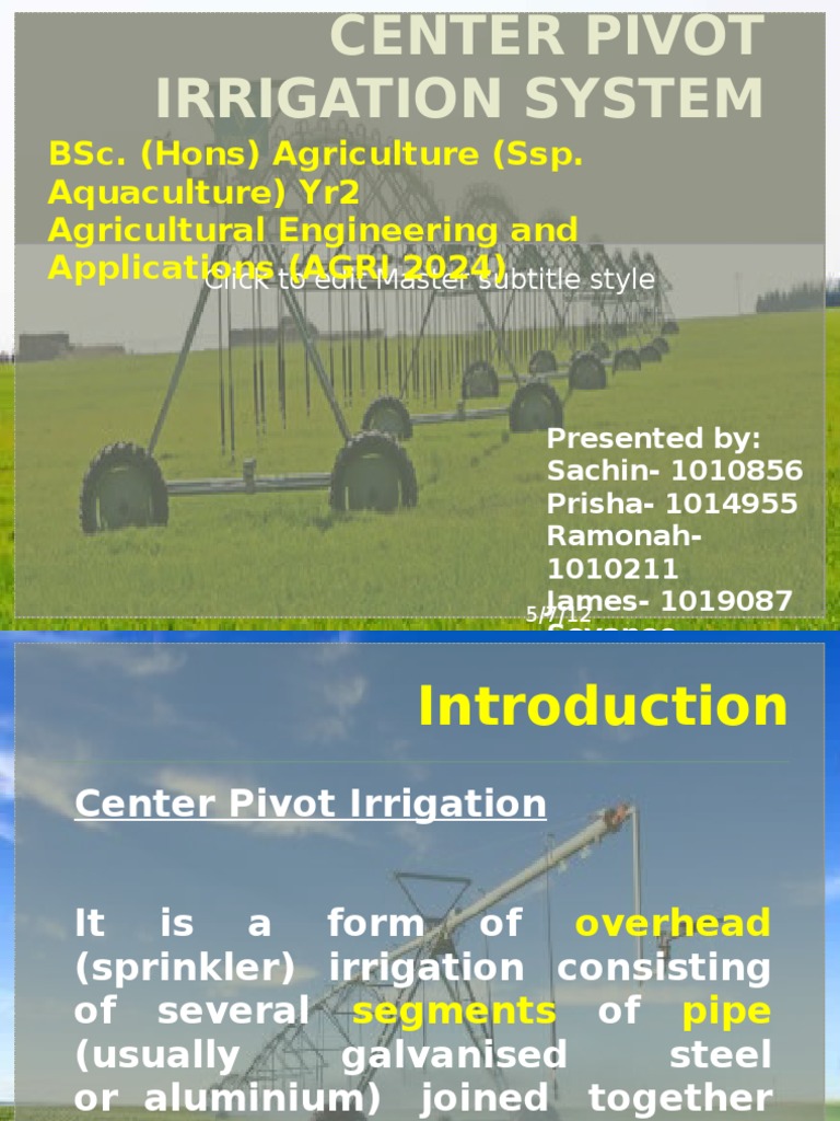 Center Pivot Irrigation System PPT Presentation | PDF | Irrigation ...