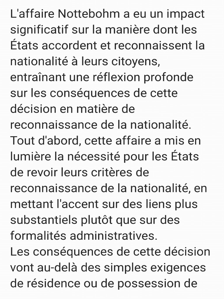 Arrêt Nottebohm | PDF
