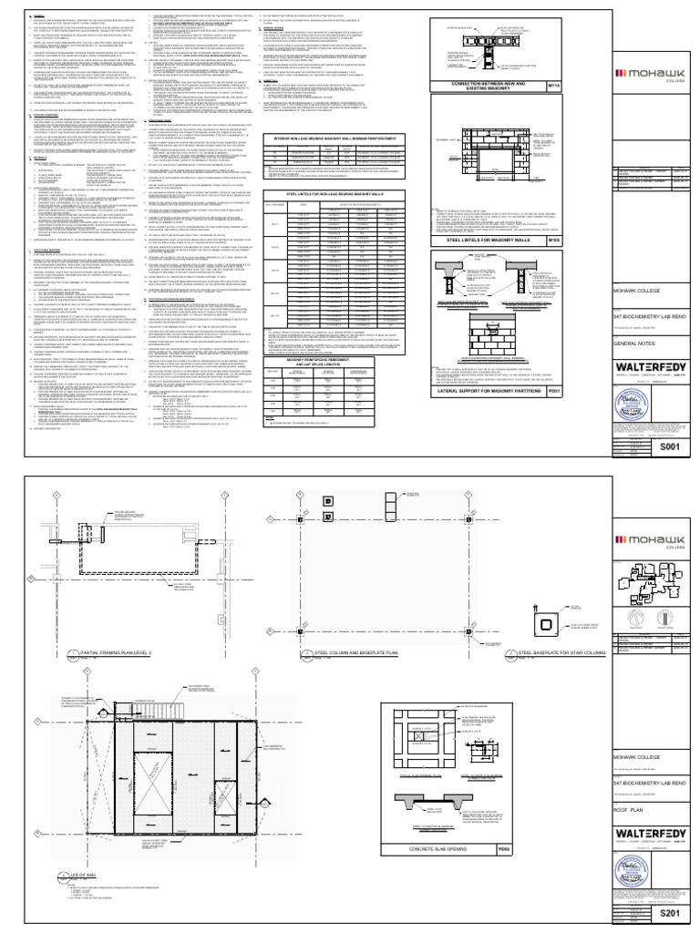 Schedule 3 To Appendix B - Struc Drawings | PDF | Masonry | Beam ...
