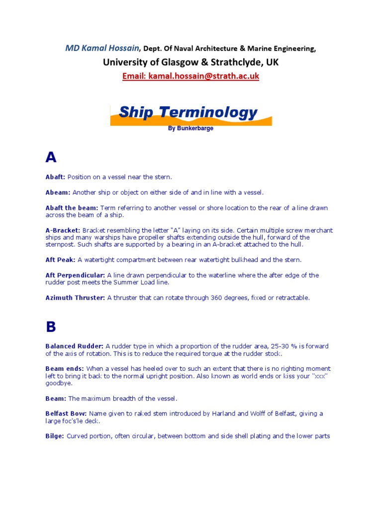 00F Ship Terminology | PDF | Deck (Ship) | Ships
