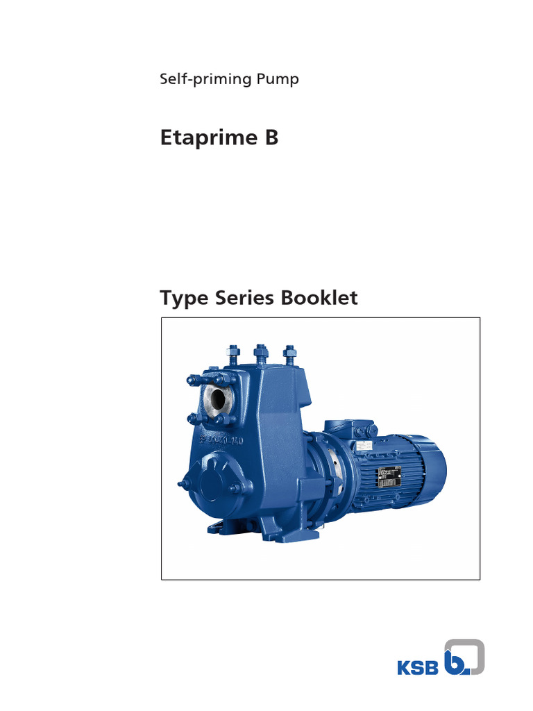 Catalog Pump Etaprime B KSB | PDF | Pump | Water