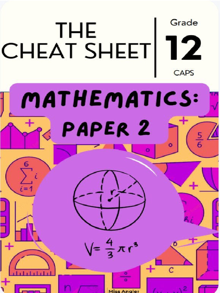 Mathematics Paper 2 Cheat Sheet | PDF