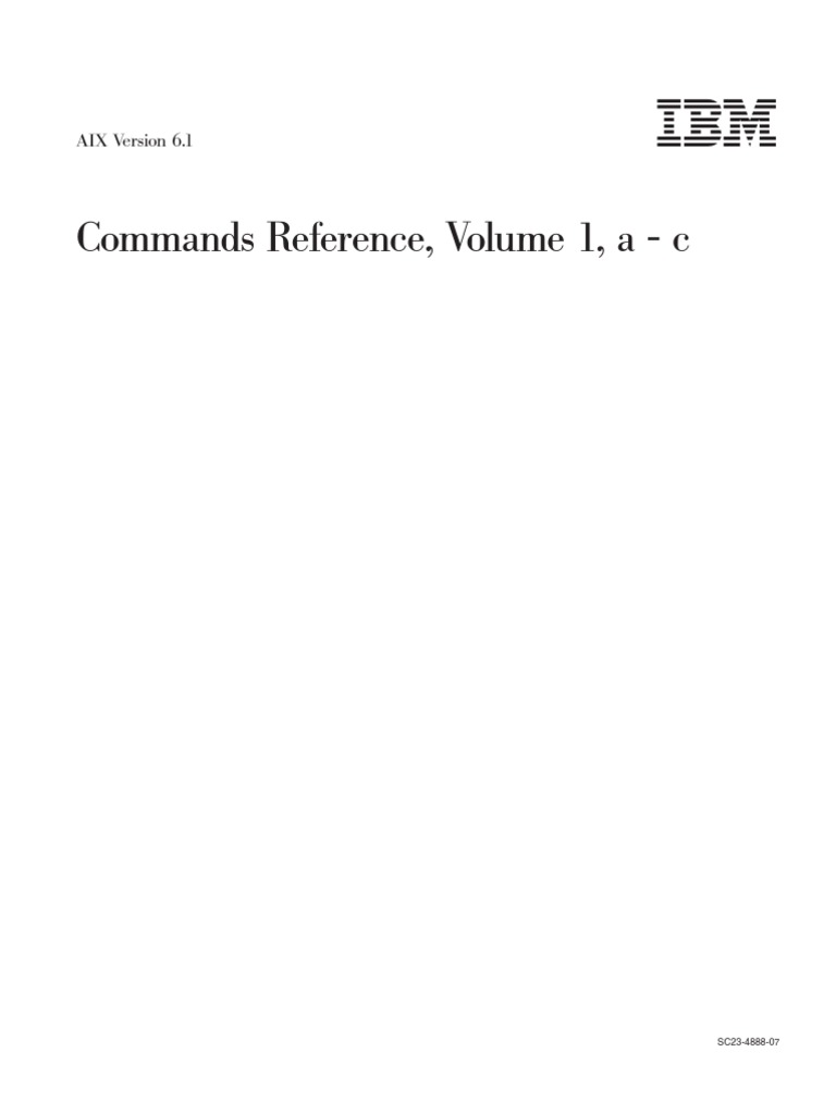 Commands Reference Volume 1 A Through C | PDF | Command Line Interface | Parameter (Computer ...