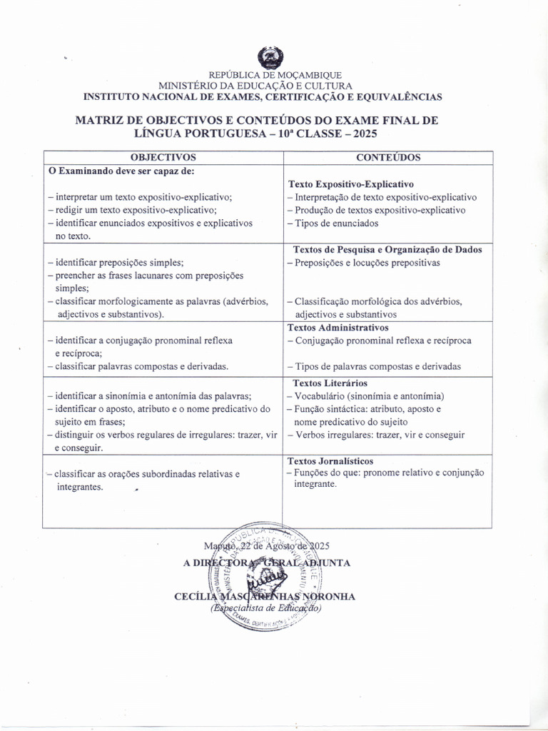 Matriz Da 10 Classe 2025. - PDF | PDF | Hereditariedade | DNA