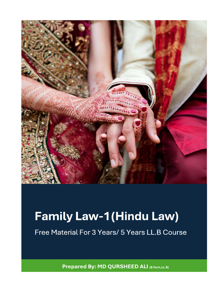 Family Law Hindu Law Osmania University LLB Notes OU LLB Semester Notes ...