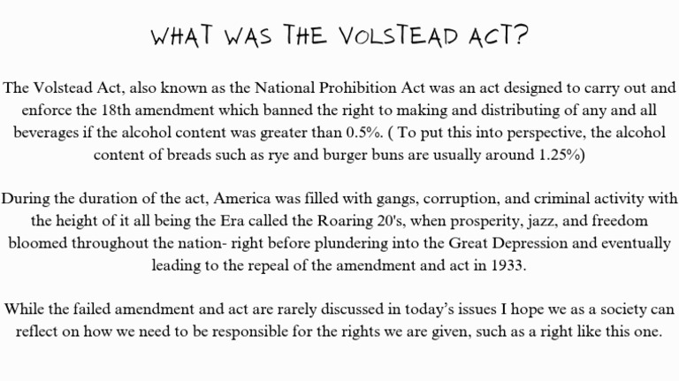 The Volstead Act | PDF