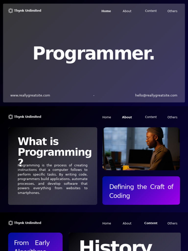 Black Modern Gradient Programmer Presentation | PDF | Computer ...