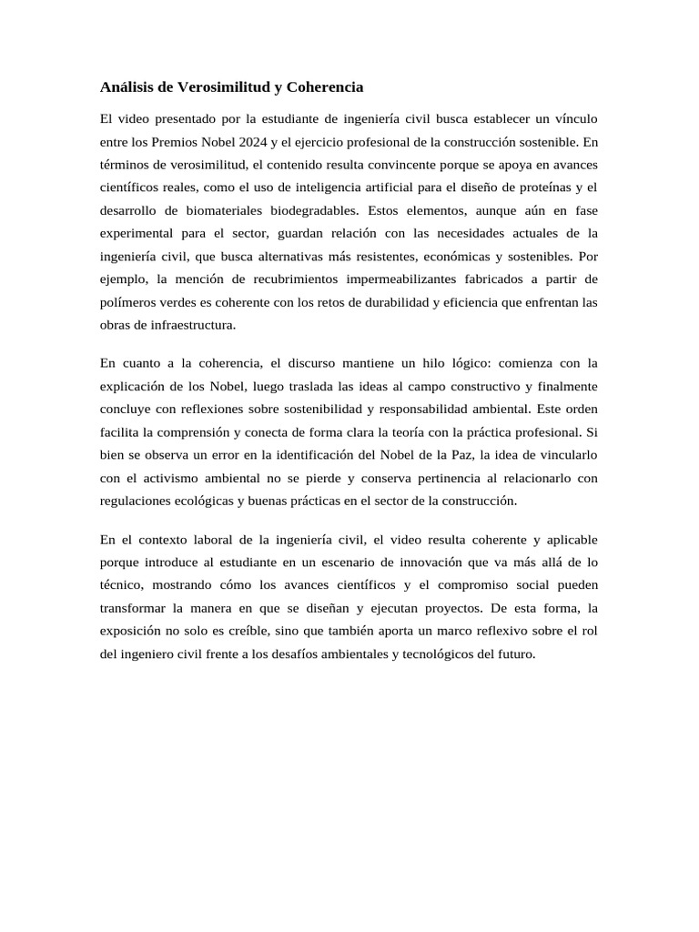 Análisis de Verosimilitud y Coherencia - EMERSON | PDF