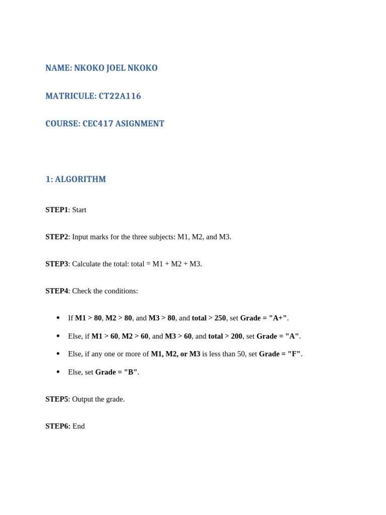 Cec417 Asignment. Nkoko | PDF