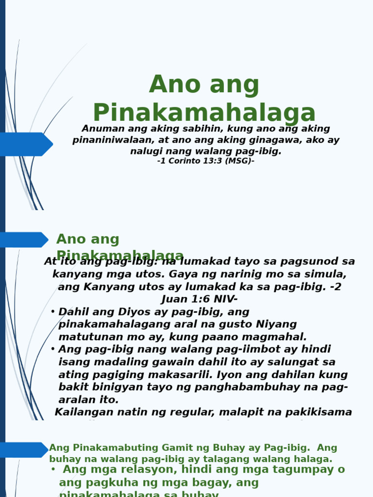 Ano Ang Pinakamahalaga | PDF