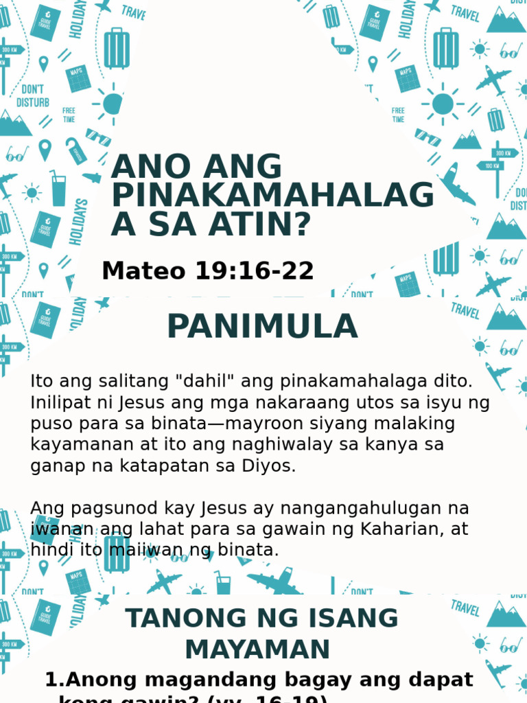Ano Ang Pinakamahalaga Sa Atin | PDF
