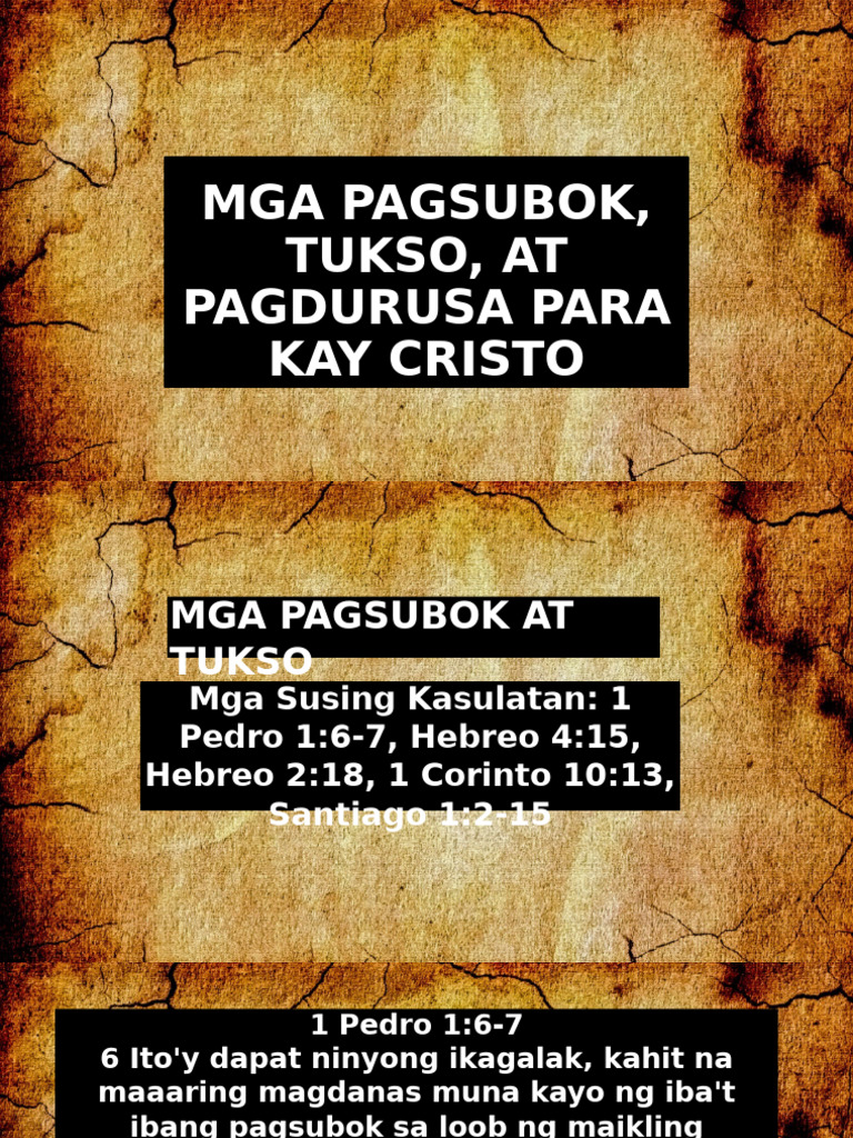 Mga Pagsubok, Tukso, at Pagdurusa para Kay Cristo | PDF