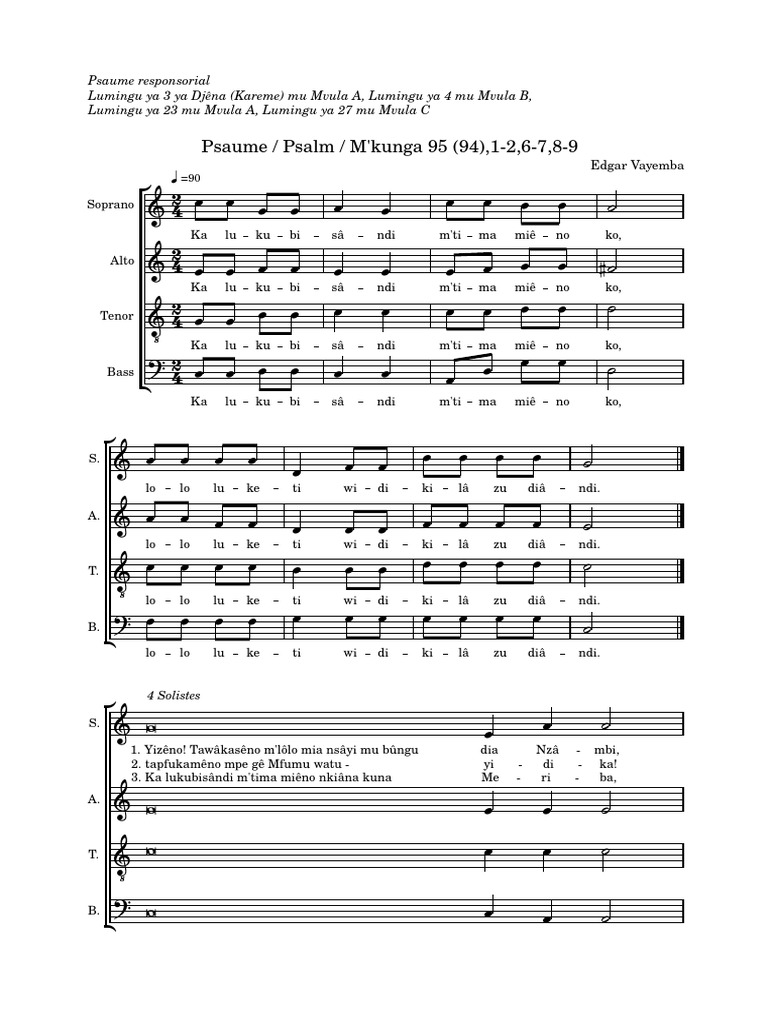 Psaume, M'kunga 95 (94), 3e CB, 23e7e Dim Ord C (Lari) | PDF