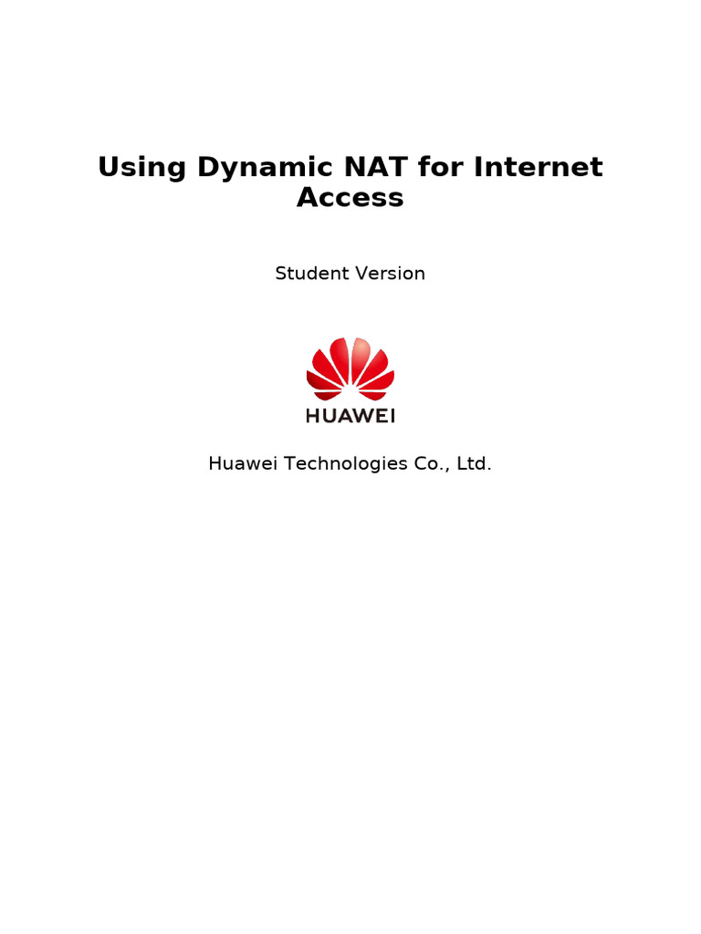 03 (Optional) Using Dynamic NAT For Internet Access | PDF | Router (Computing) | Ip Address