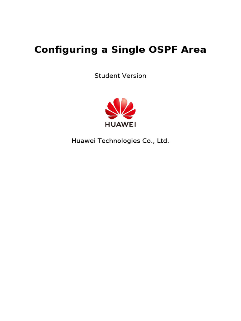 03 (Optional) Configuring A Single OSPF Area | PDF | Internet ...
