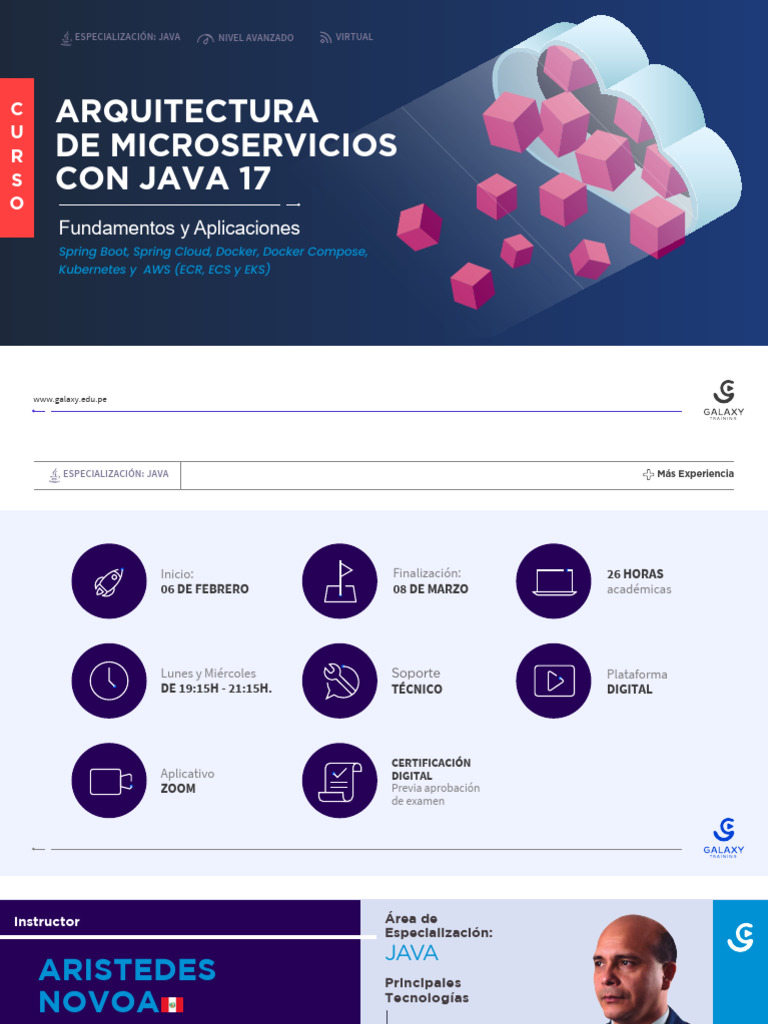 Temario - Arquitectura Microservicios Con Java 17 | PDF | Computación en la nube | Java ...