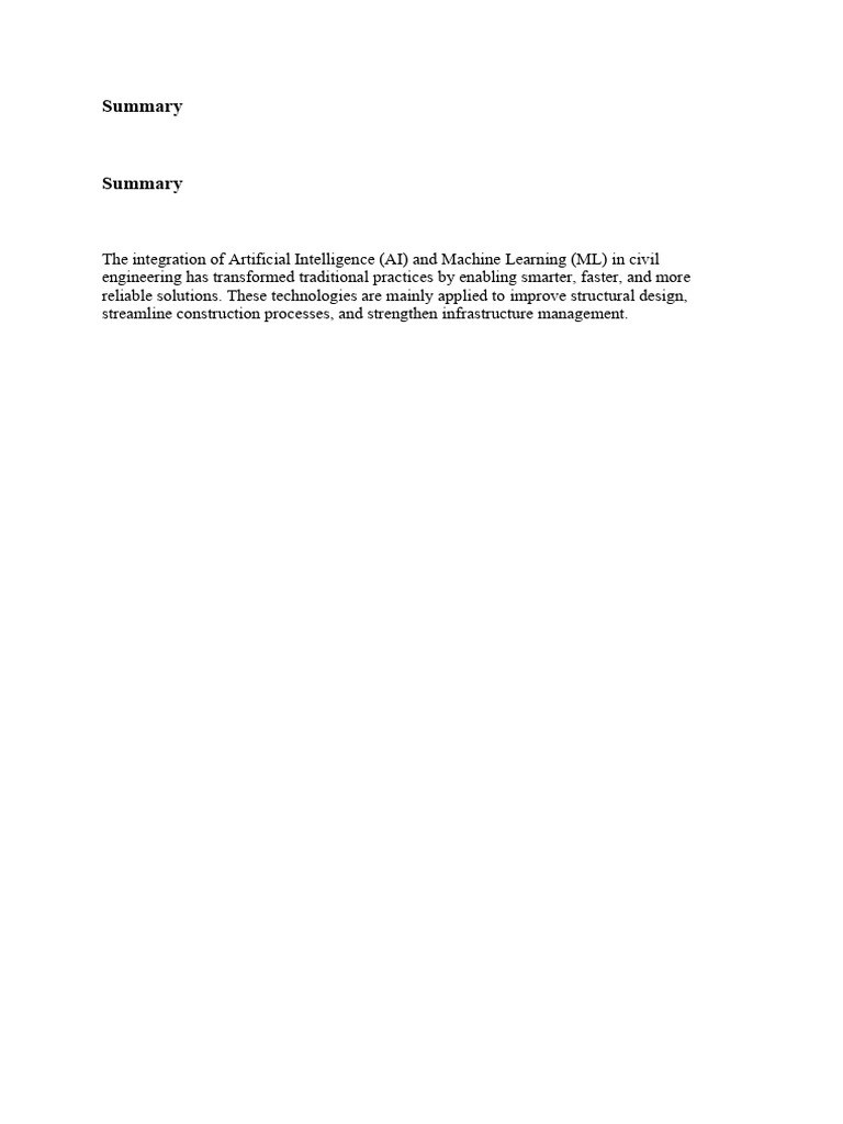 AI and ML in Civil Engineering | PDF