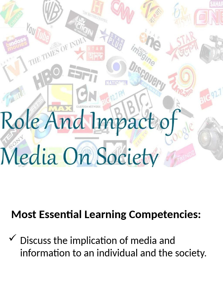 Role and Impact of Media On Society | PDF