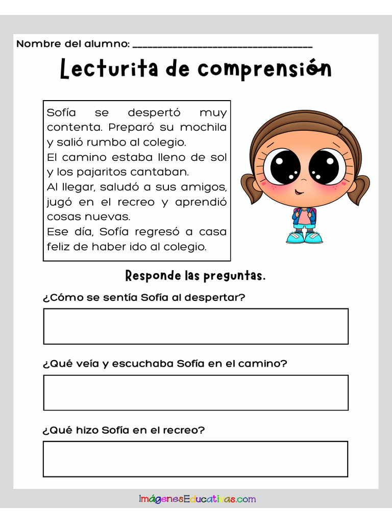 Lecturitas Comprension Ninos Escuela | PDF