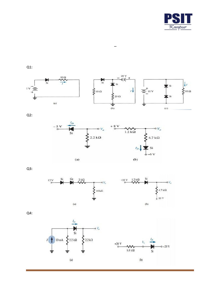 Diode Confguration Sheet | PDF