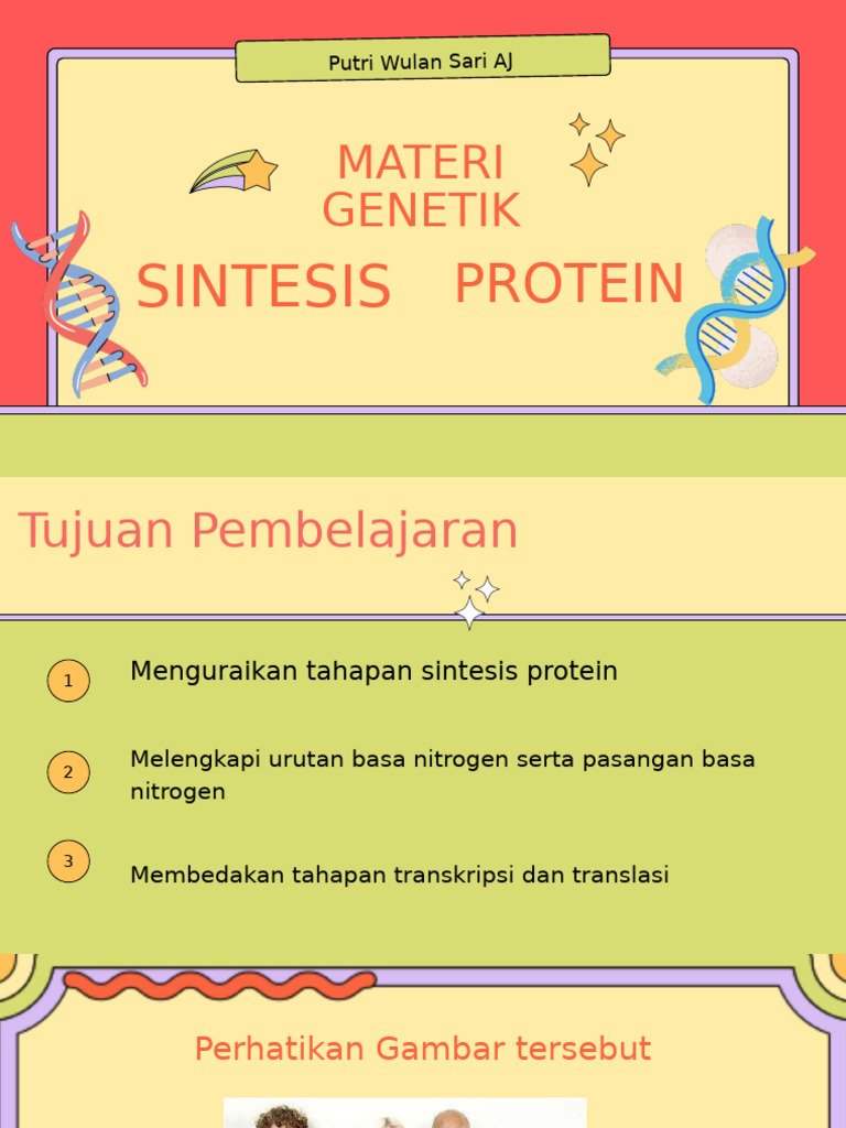 Sintesis Protein - Putri Wulan Sari Aj - 1910119320023 | PDF