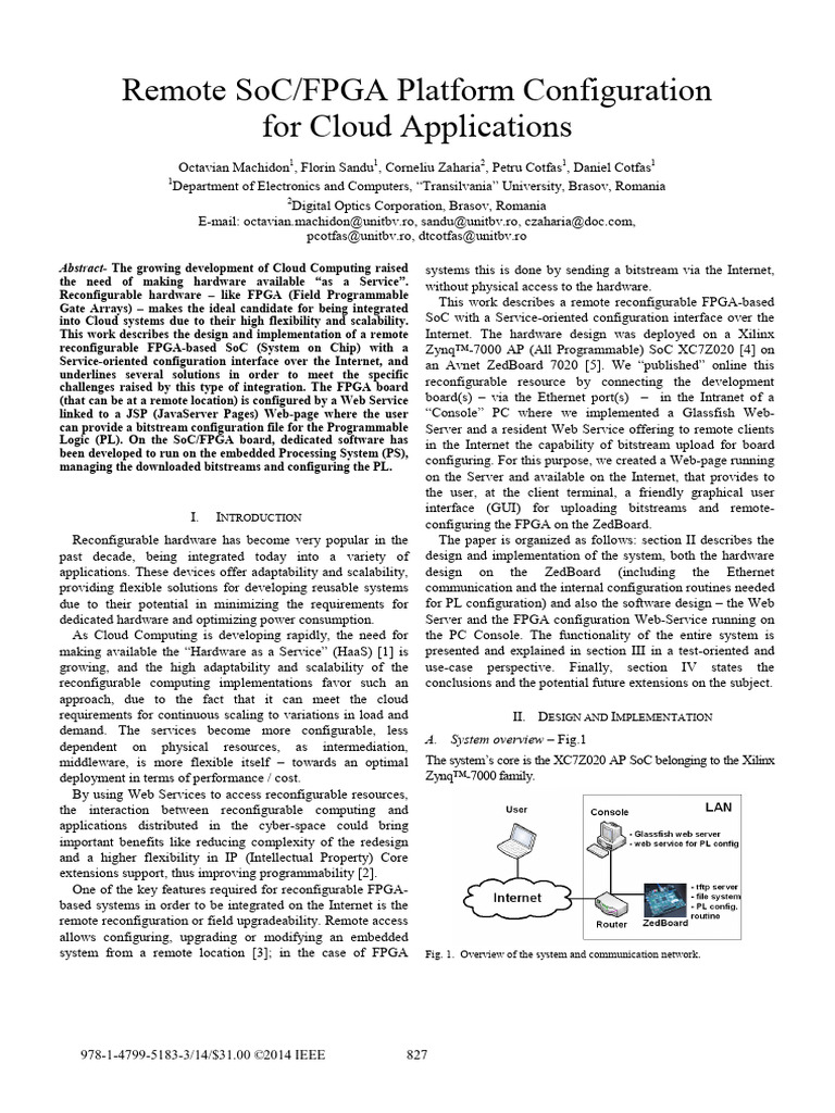 Remote SoCFPGA Platform Configuration | PDF | Field Programmable Gate Array | Embedded System