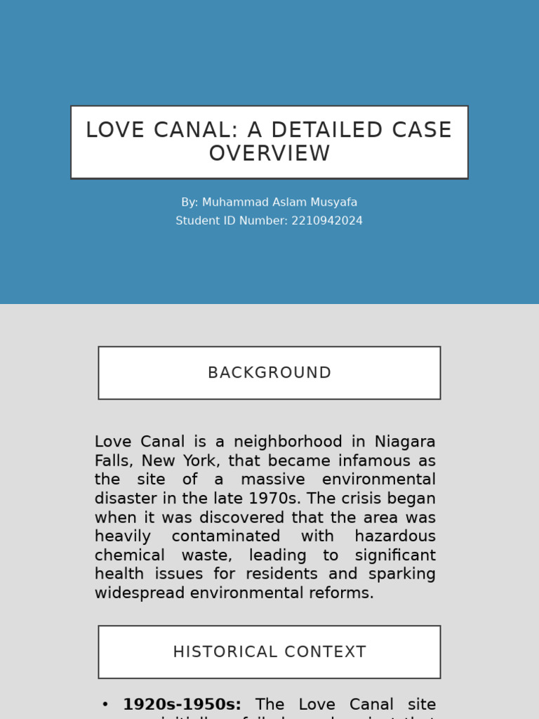 Love Canal Environmental Crisis Overview | PDF | Environmental Issues ...