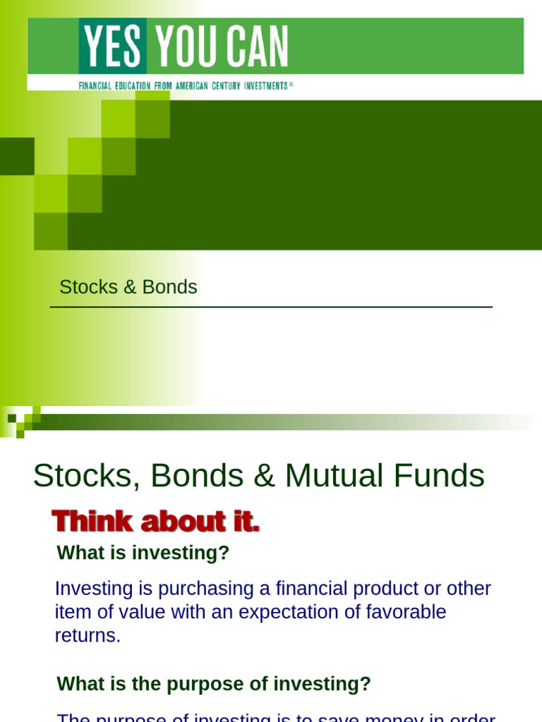 Stocks Bonds Mutual Funds | PDF | Investing | Bonds (Finance)