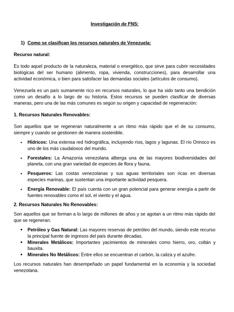 Investigación de FNS | PDF | Venezuela | Petróleo