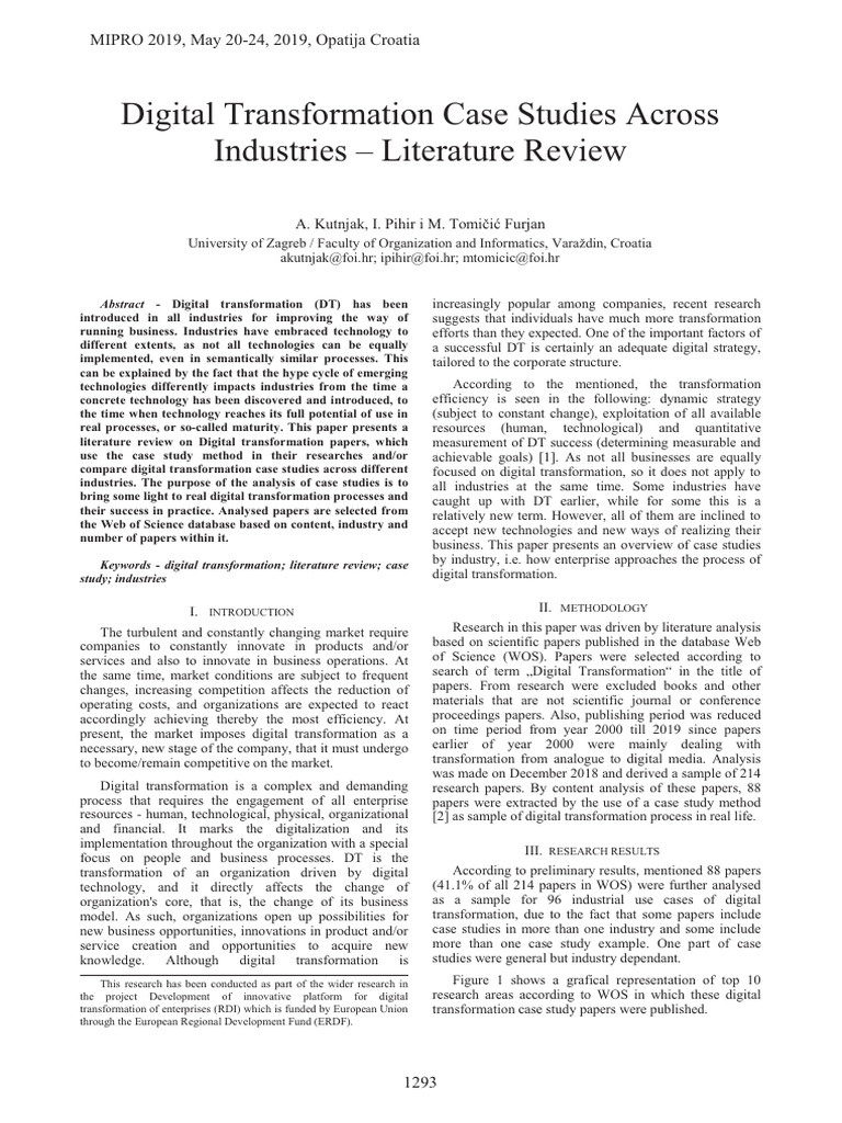 Digital Transformation Case Studies Review | PDF | Educational ...