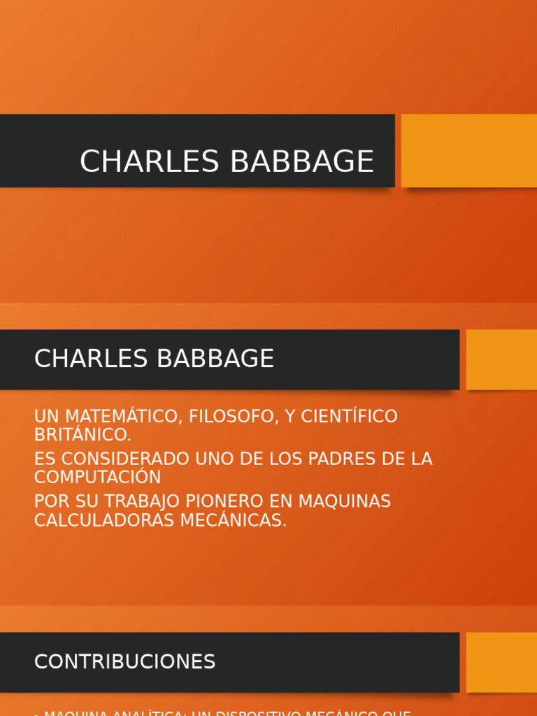 Legado de Charles Babbage en Computación | PDF