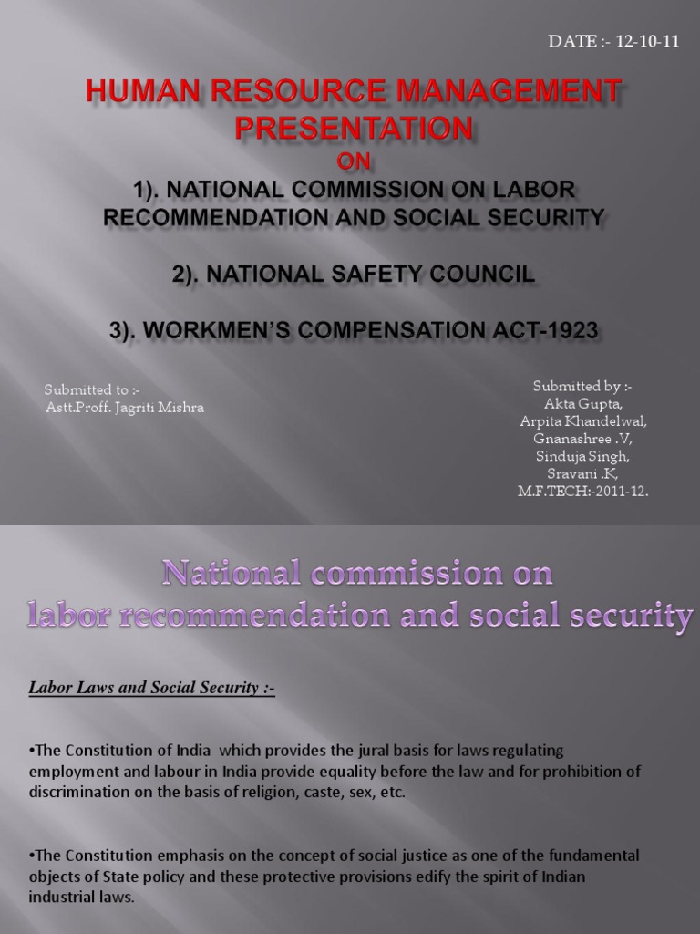Human Resource Management Presentation | PDF | Labour Law | Trade Union