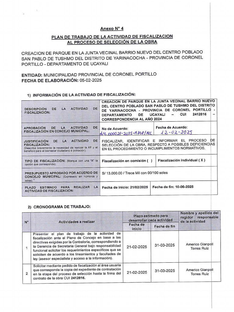 Ptaf 3 A C N 000021 2025 Reg Americo G Torres | PDF