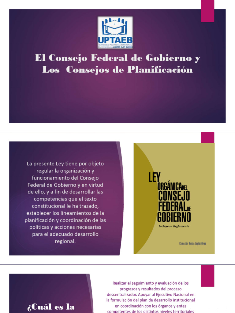 Consejo Federal de Gobierno en Venezuela | PDF | Planificación | Venezuela