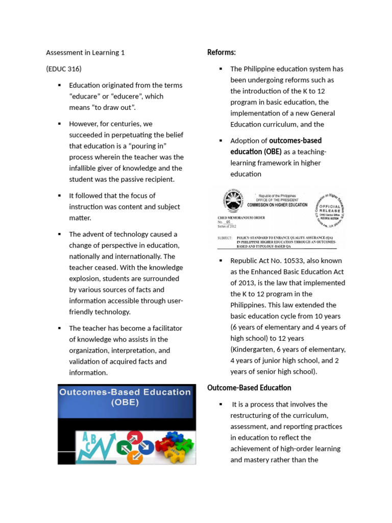 Understanding Outcome-Based Education | PDF | Educational Assessment ...