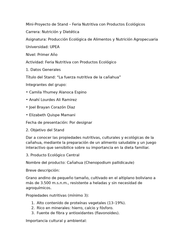 Api de Cañahua: Nutrición y Cultura | PDF | Alimentos | Nutrición