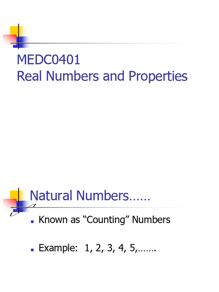 MEDC0401 - Types of Numbers and Their Properties | PDF | Rational ...