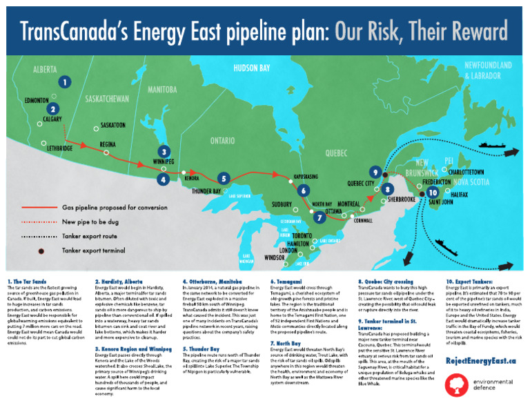 Energy East Map Detailed | PDF