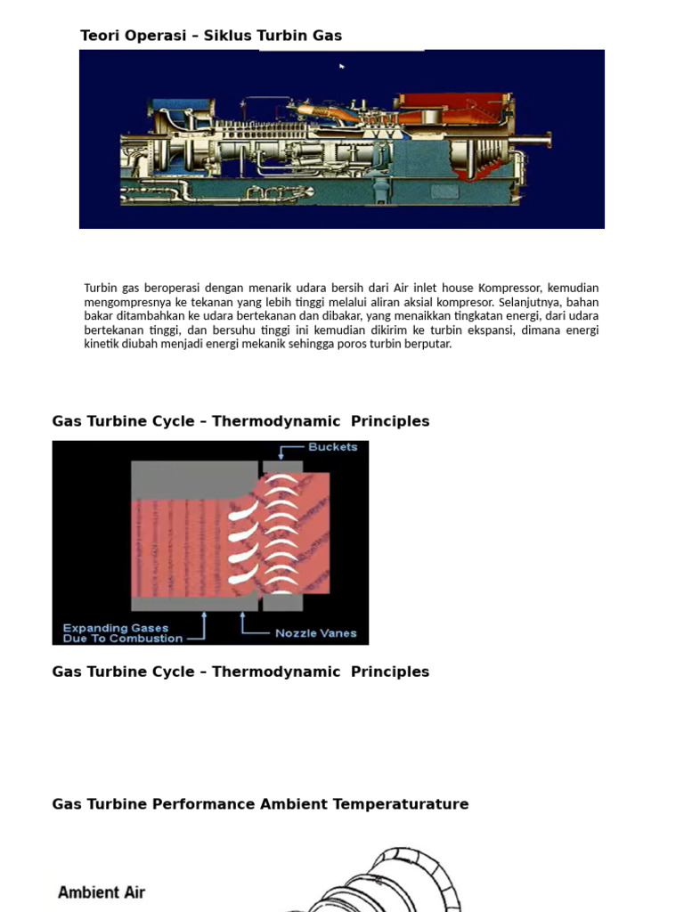 Siklus Operasi Turbin Gas dan Kinerjanya | PDF