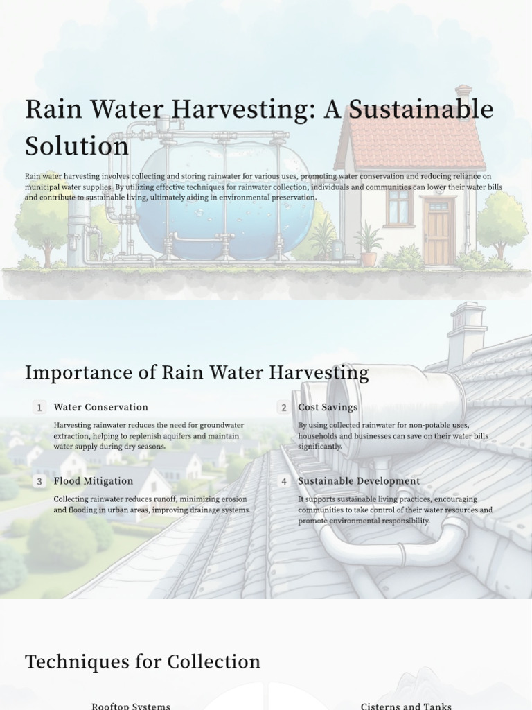 Rain Water Harvesting - A Sust... | PDF | Water And The Environment ...