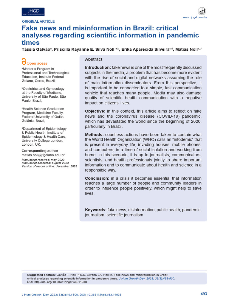 16 Fake News and Misinformation in Brazil Critical Analyses Regarding ...