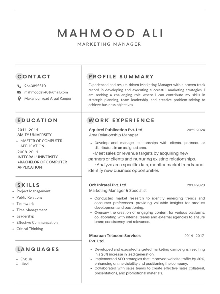 Minimalist White and Grey Professional Resume - 20250924 - 082632 ...