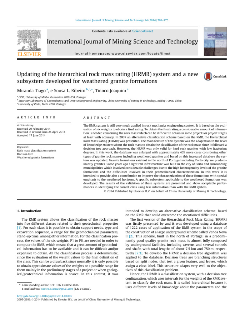 Updated HRMR for Weathered Granite | PDF