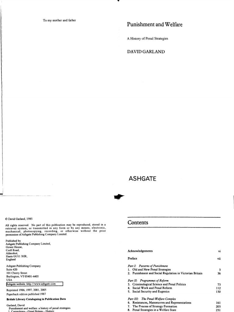 Garland, David - Punishment and Welfare | PDF