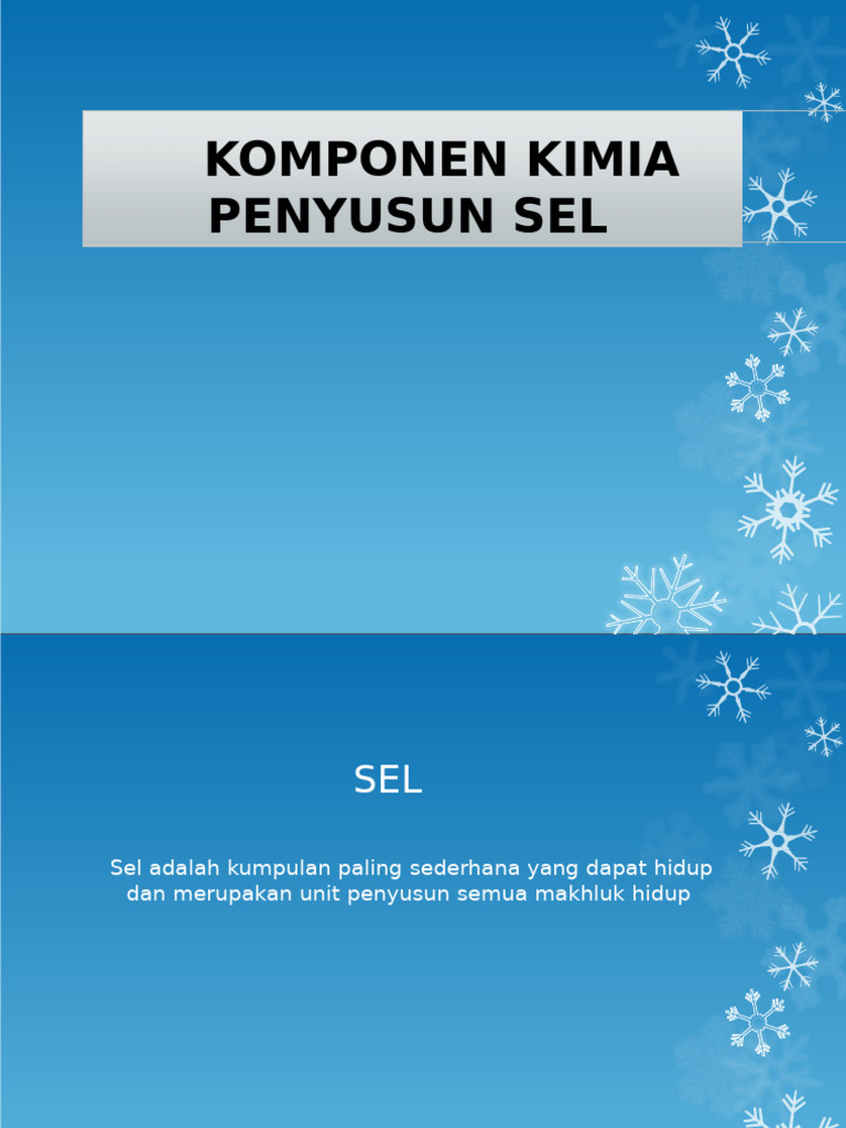 Bio-3-Komponen Kimia Sel KH P L | PDF