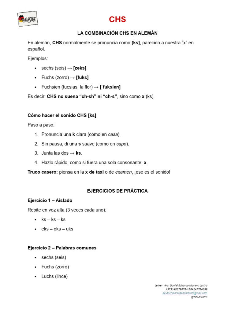 El Sonido CHS en Alemán | PDF