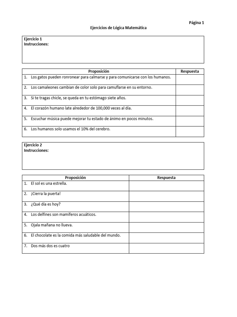Ejercicios de Lógica Matemática | PDF | Lógica matemática | Sintaxis ...